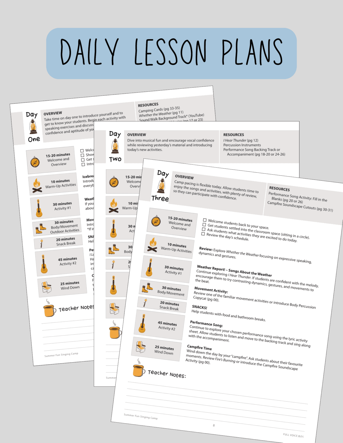 FVM | Junior “Summer Fun” Singing Camp Lesson Plans