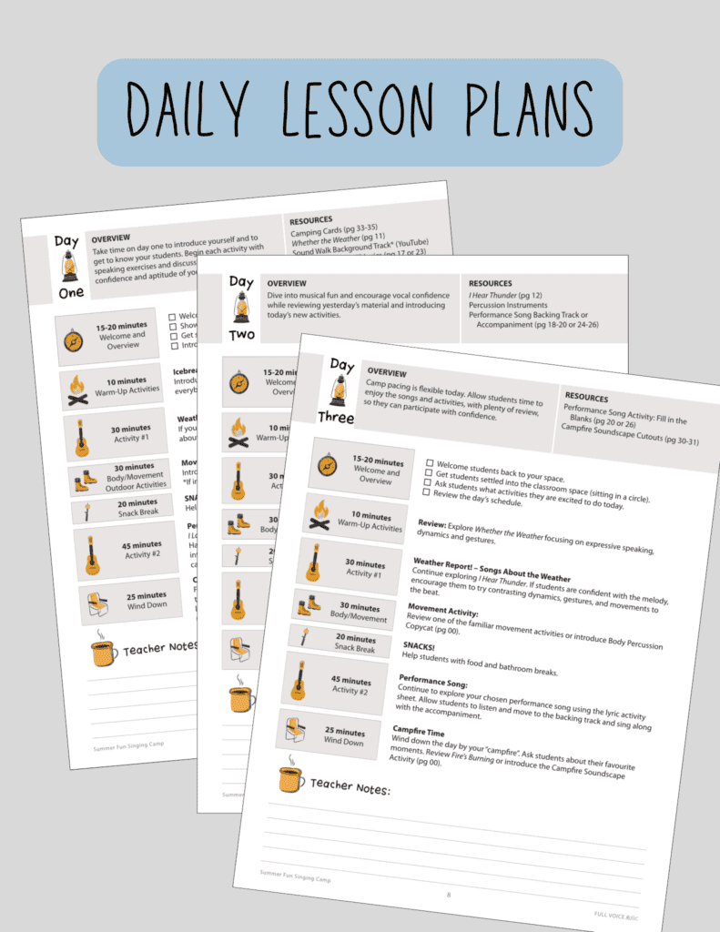 FVM | Junior “Summer Fun” Singing Camp Lesson Plans